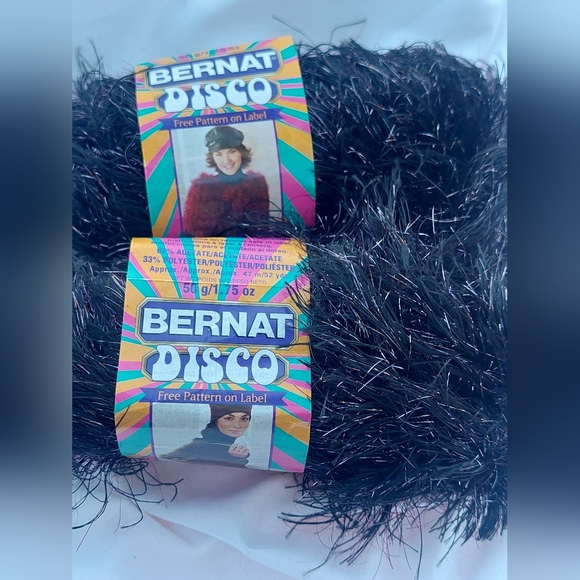 Bernat | Art | Discontinued2 Skeins Bernat Disco Glad Its Night Yarn ...